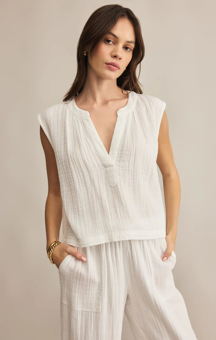 Cliffside V-Neck Airy Top – Shop Common Thread